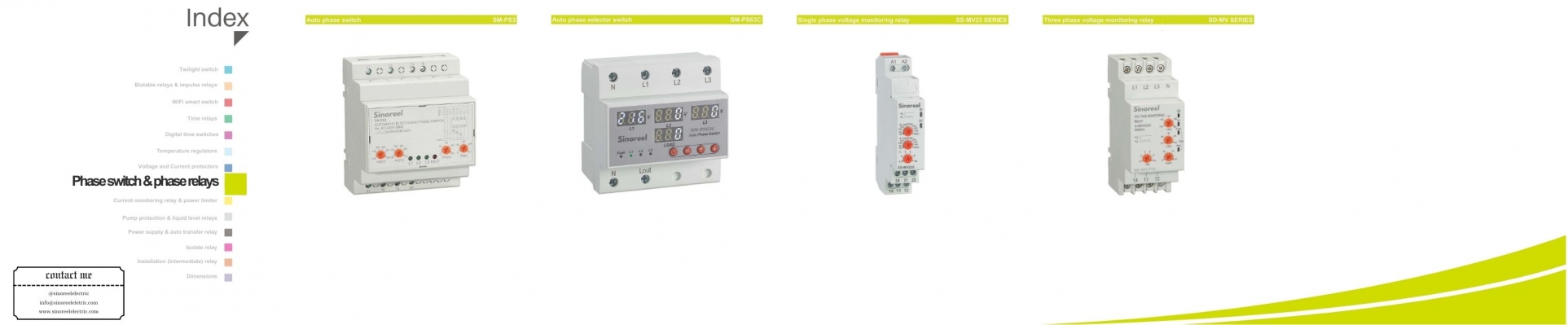 Phase switch and phase relays